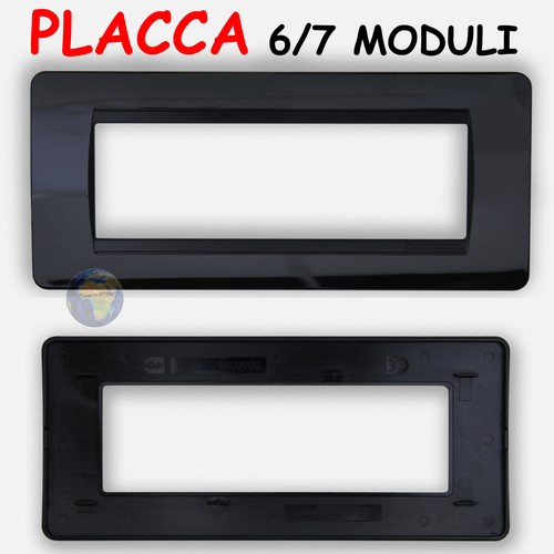 Black Plate 6 Modules For Light Switches Home Wall Flush Mount Cover ...