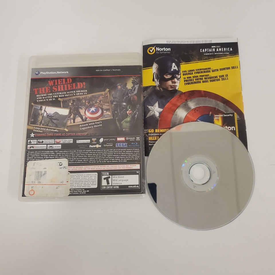 Captain America: Super Soldier (Sony PlayStation 3, 2011) PS3 COMPLETE ...