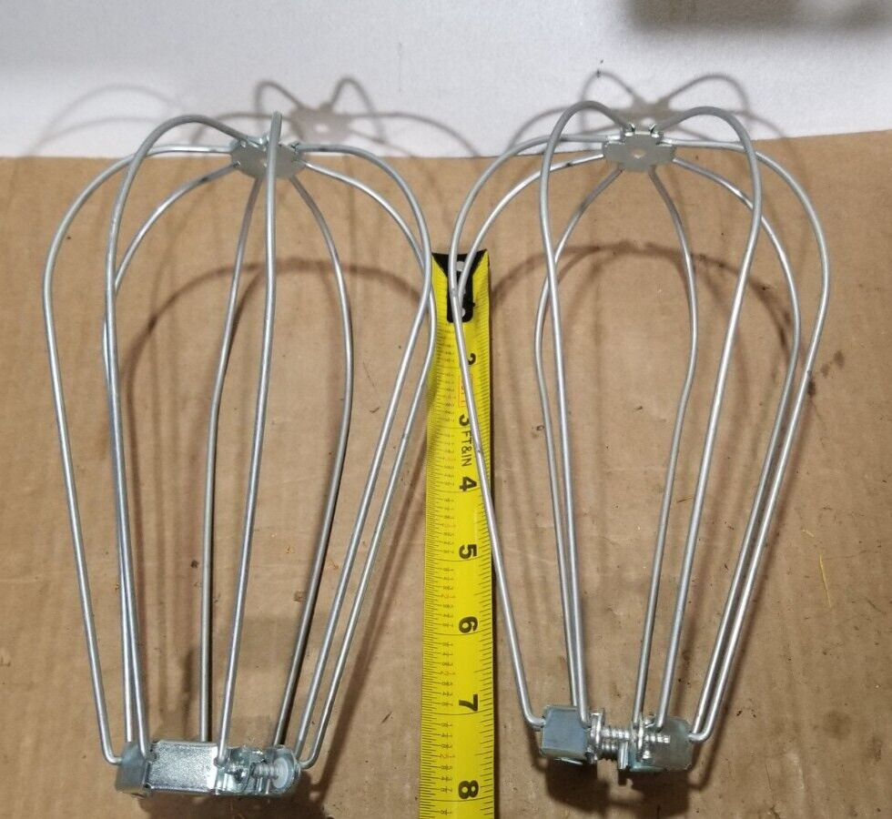 Matched Pair of Vintage McGill USA Wire Cage Light Bulb Guards Bird ...
