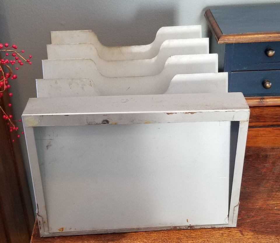 VTG Curmanco Metal Paper Holder 5 Shelf Tier File Tray Desk Organizer ...