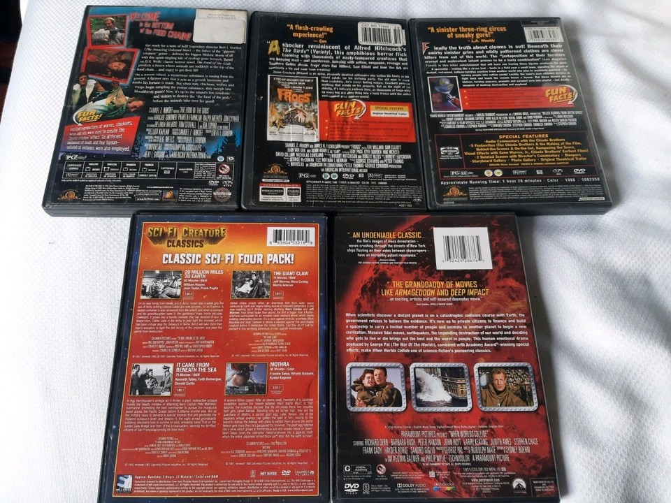 MGM Midnite Movie DVD lot of 50s sci-fi Monster FROGS Mothra Food of ...
