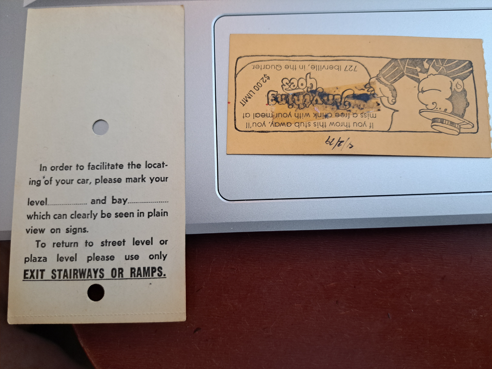 1979 Louisiana Superdome Tour Ticket and Parking Garage Ticket | eBay