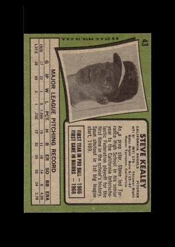 1971 Topps Set-Break # 43 Steve Kealey NR-MINT *GMCARDS* | eBay