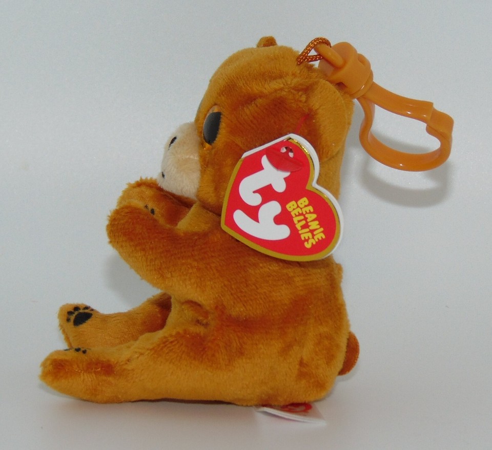 New! Ty Beanie Babies Beanie Bellies DUNCAN the Brown Bear Key Clip ...