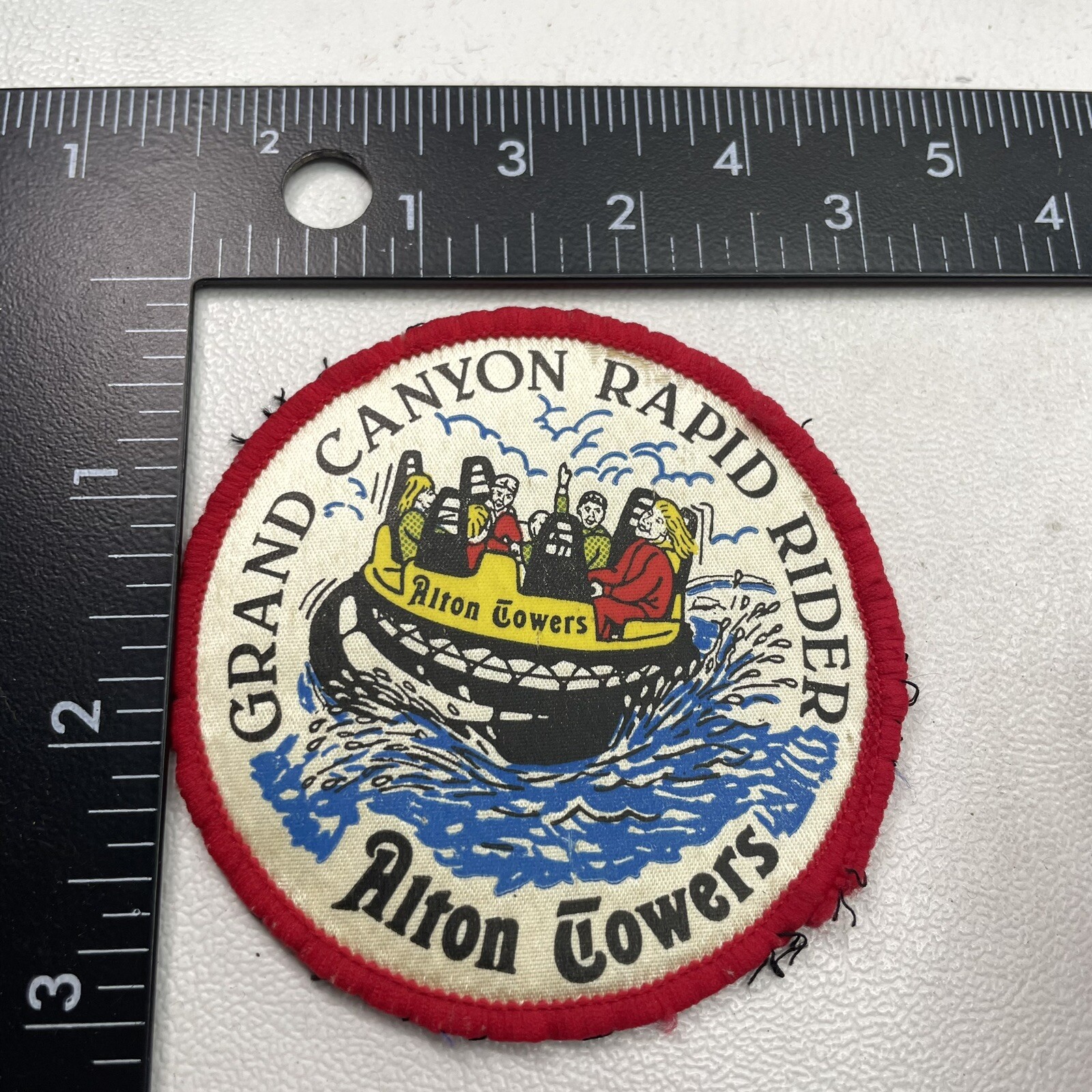 Vtg England GRAND CANYON RAPID RIDER ALTON TOWERS Theme Park Ride Patch ...