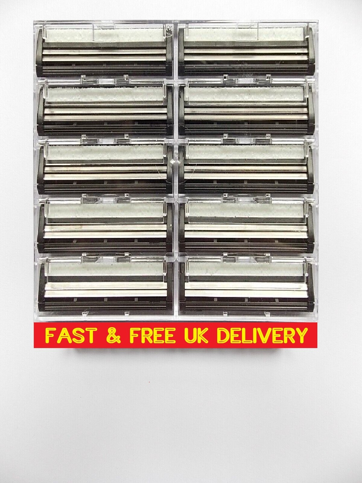 10 twin blade cartridge razor blades, fits G2, Trac 2, Wilkinson ...