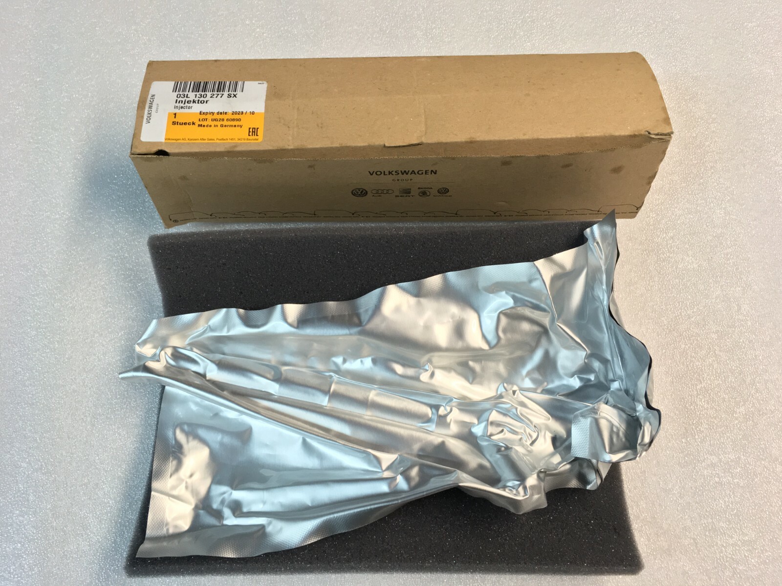 NEW SEALED FUEL INJECTOR 03L130277S VW AUDI SEAT SKODA 1.6 TDi OEM | eBay