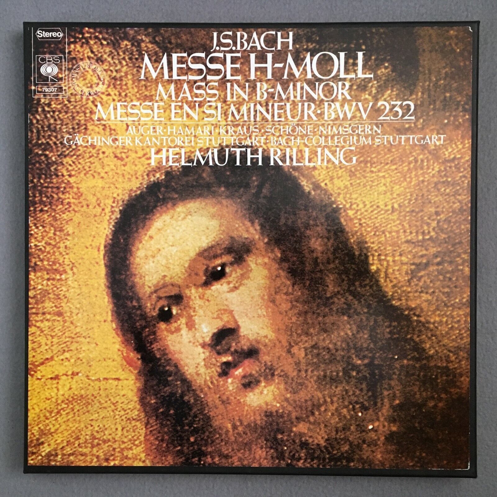 G066 Bach Mass in B-Minor Auger Hamari Kraus Schöne Rilling 3LP CBS ...
