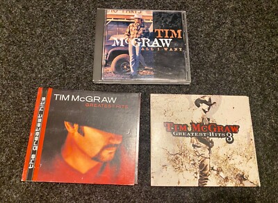 Tim McGraw CD Lot of 3 Albums - Greatest Hits 1 & 3, All I Want | eBay
