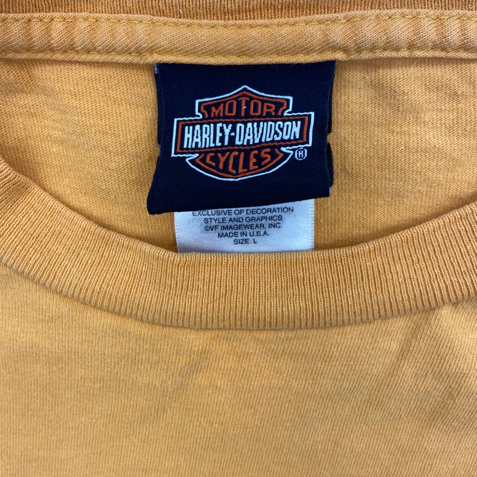 Harley Davidson Motorcycles Yellow T-Shirt Arrowhead … - Gem