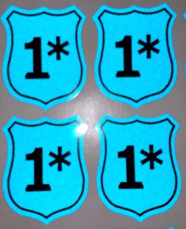 Reflective 1 Ass To Risk 1* Asterisk Badge Police Law Enforcement Decal ...