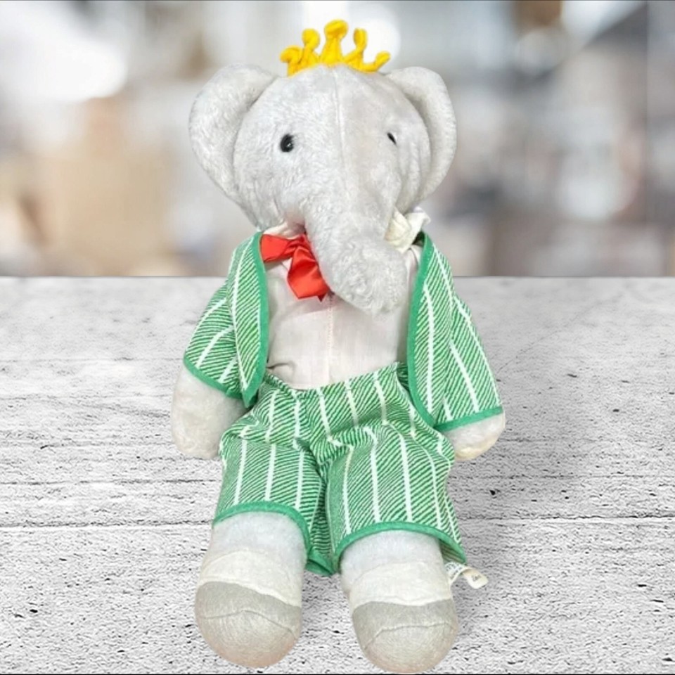 Vintage Rare 1977 Eden Toys Babar the Elephant Stuffed Animal Plush Toy ...