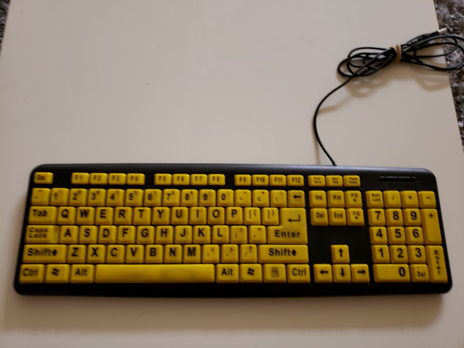 Easy EZ EYES Large Print USB Keyboard PC & MAC 4x Larger Letters | eBay