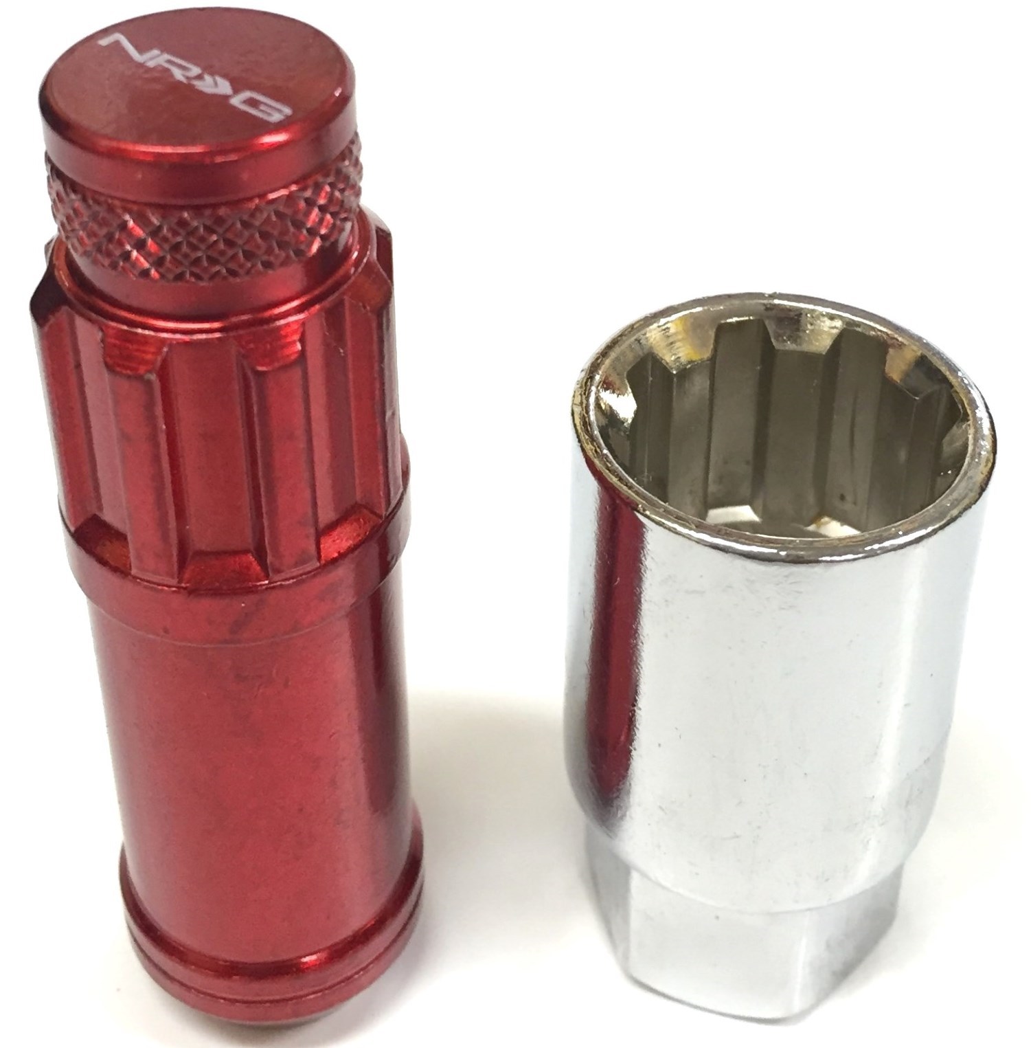 NRG STEEL LUG NUTS WITH DUST CAP COVER SET12X1.5 RED FOR HONDA ACURA ...