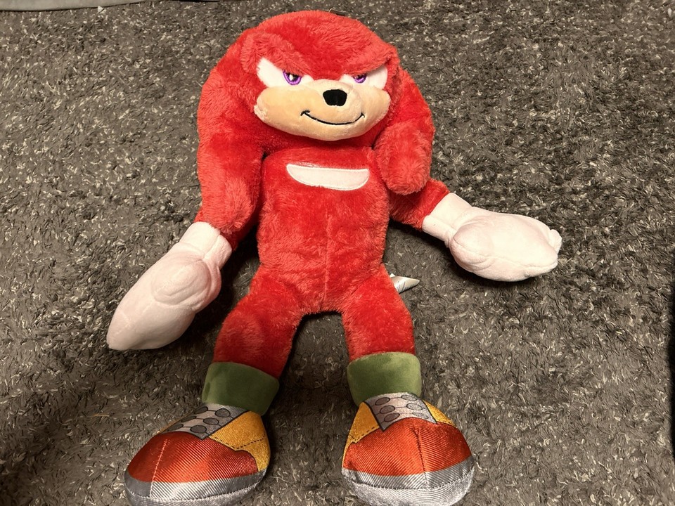 Red Sonic The Hedgehog 2 Knuckles Build A Bear Plush BUILD-A-BEAR 17 ...