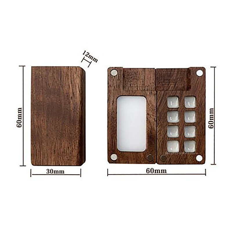 Portable Handmade Watercolor Paint Box Empty Box Mini Black Walnut ...