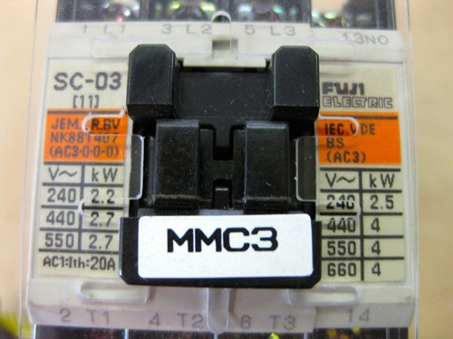 FUJI ELECTRIC SC-03 Contactor SC11AA 20A 200-600VAC Overload Relay Made ...