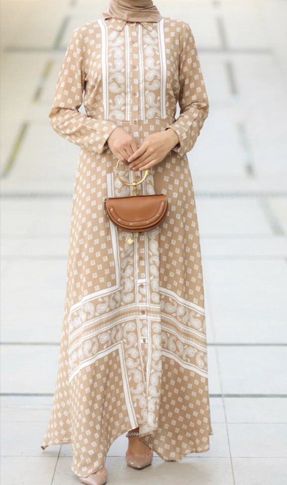 NEW Annah Hariri Isibel Light Weight Turkish Modest Maxi Dress Size 8 ...