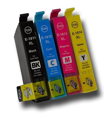 4 Sets of E1811 E1812 E1813 E1814 /T1816 XL non-OEM Epson Daisy ink ...