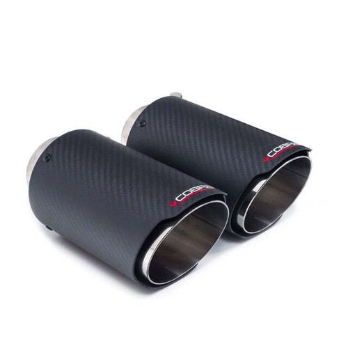 Cobra Sport Pair of 4" Slash Cut Tip Carbon Fibre Exhaust Tailpipe ...