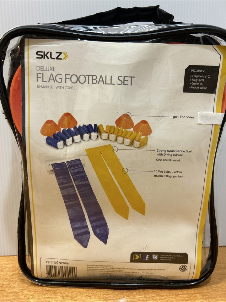 SKLZ 10-Man Flag Football Deluxe Set W/ Flags and Cones- NEW ...