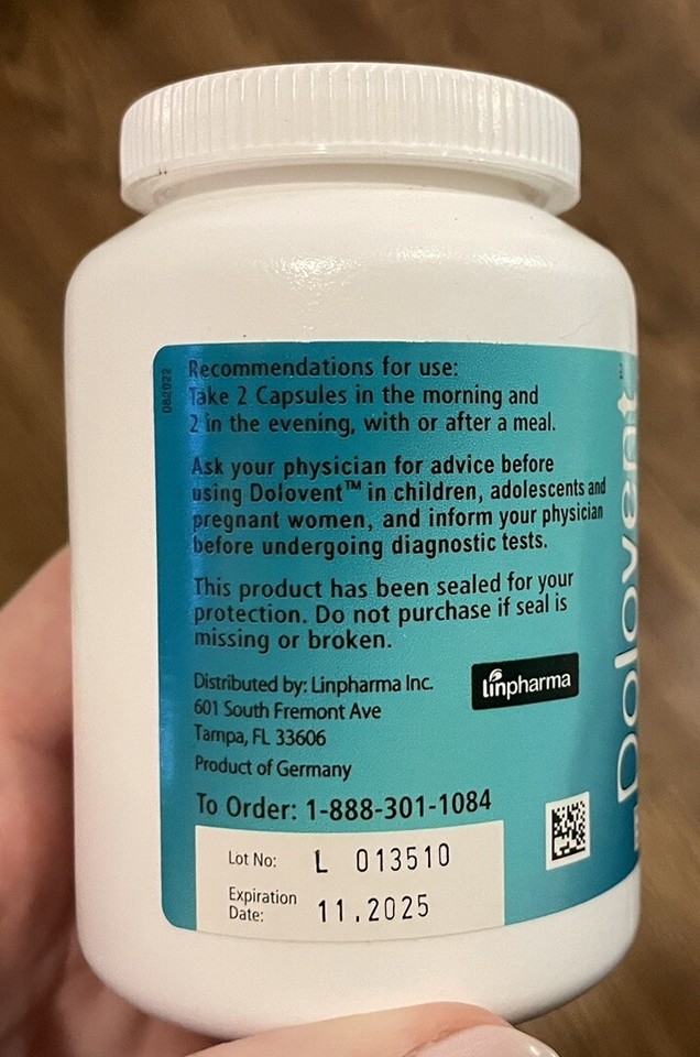 Linpharma Dolovent Magnesium, B2, CoQ10 Dietary Supplement Brain Health ...