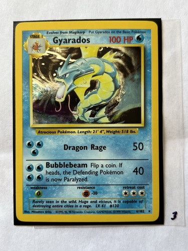 Gyarados 6/102 Base Set Holo Unlimited RARE Pokemon Card TCG #V3 | eBay