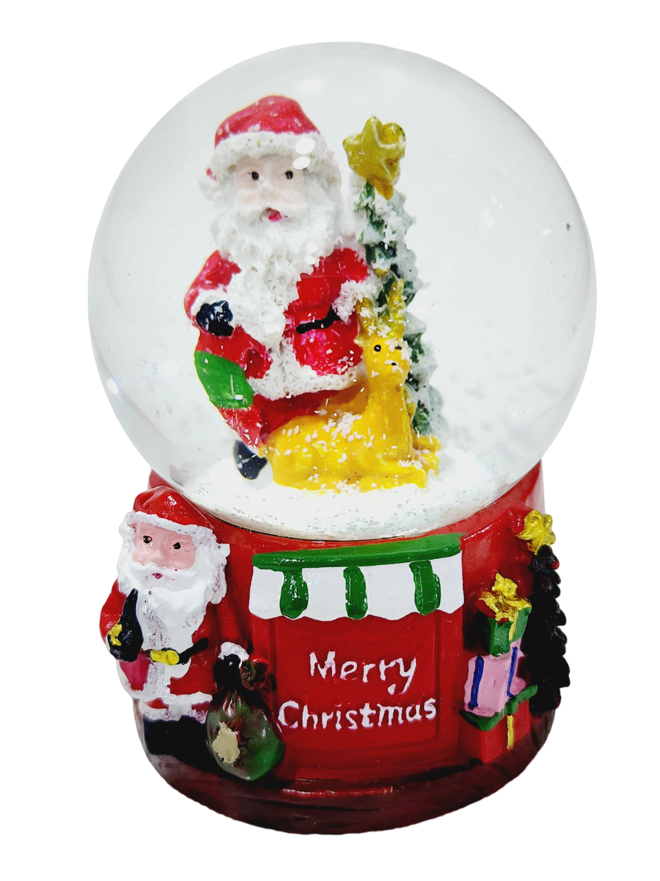 Christmas Santa Snowmen Globe Reindeer Crystal Glass Snow Ball ...