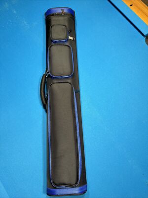 Black & Blue Pool Cue Case 4x8 with Backpack Straps | eBay