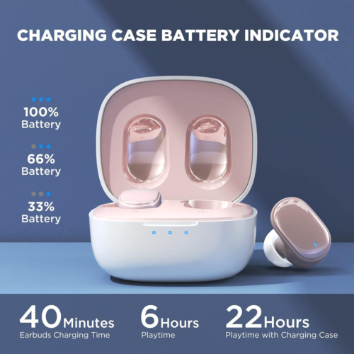 True Wireless Earbuds 7 Bluetooth 5.3, Stereo Earphones 10mm TWS7, Pink ...