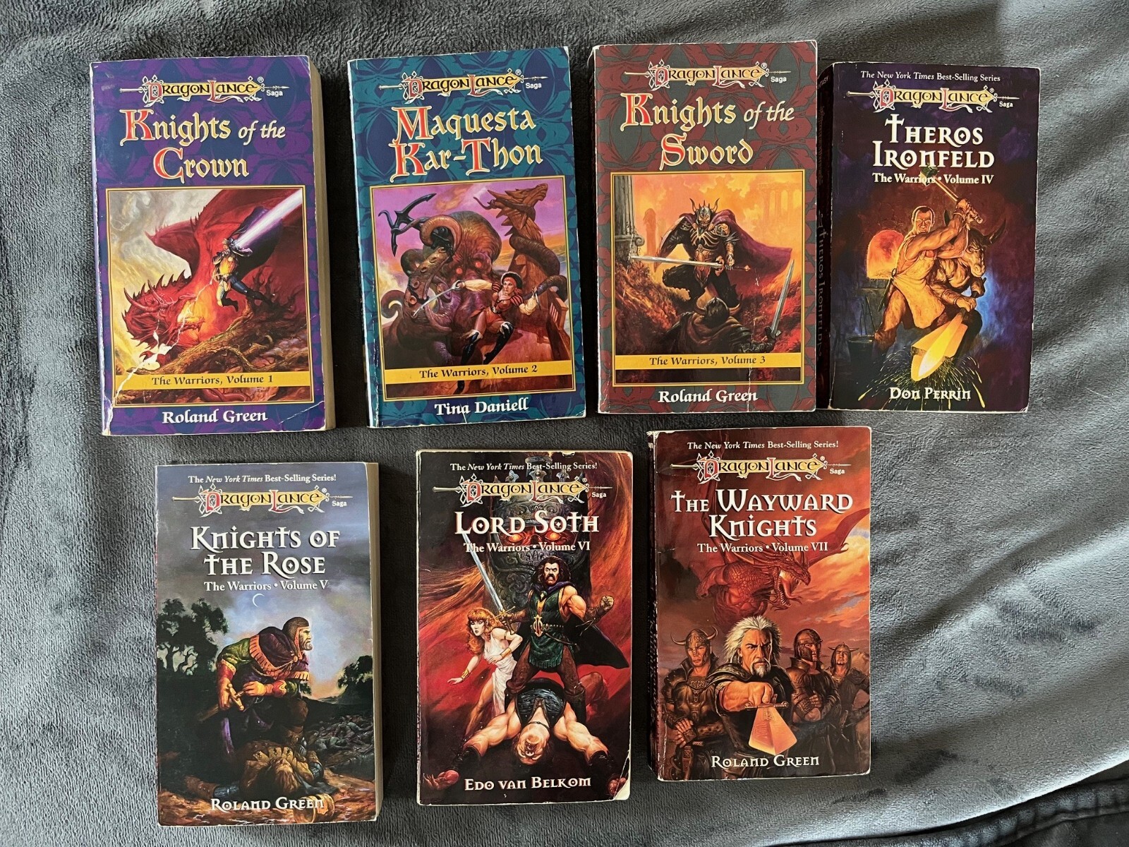 Complete Set Series Lot of 7 Dragonlance the Warriors TSR OG Covers HTF ...