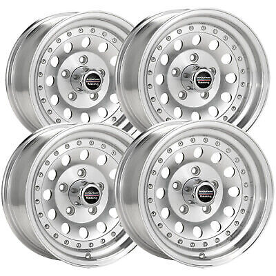 (4) American Racing AR62 Outlaw II 16x8 5x5.5" +0 Machined Wheels Rims ...
