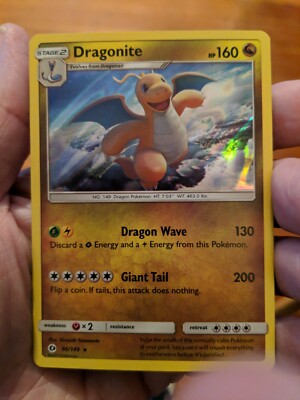 Pokemon TCG Dragonite - Holo Rare - Mint Sun & Moon Base Set | eBay