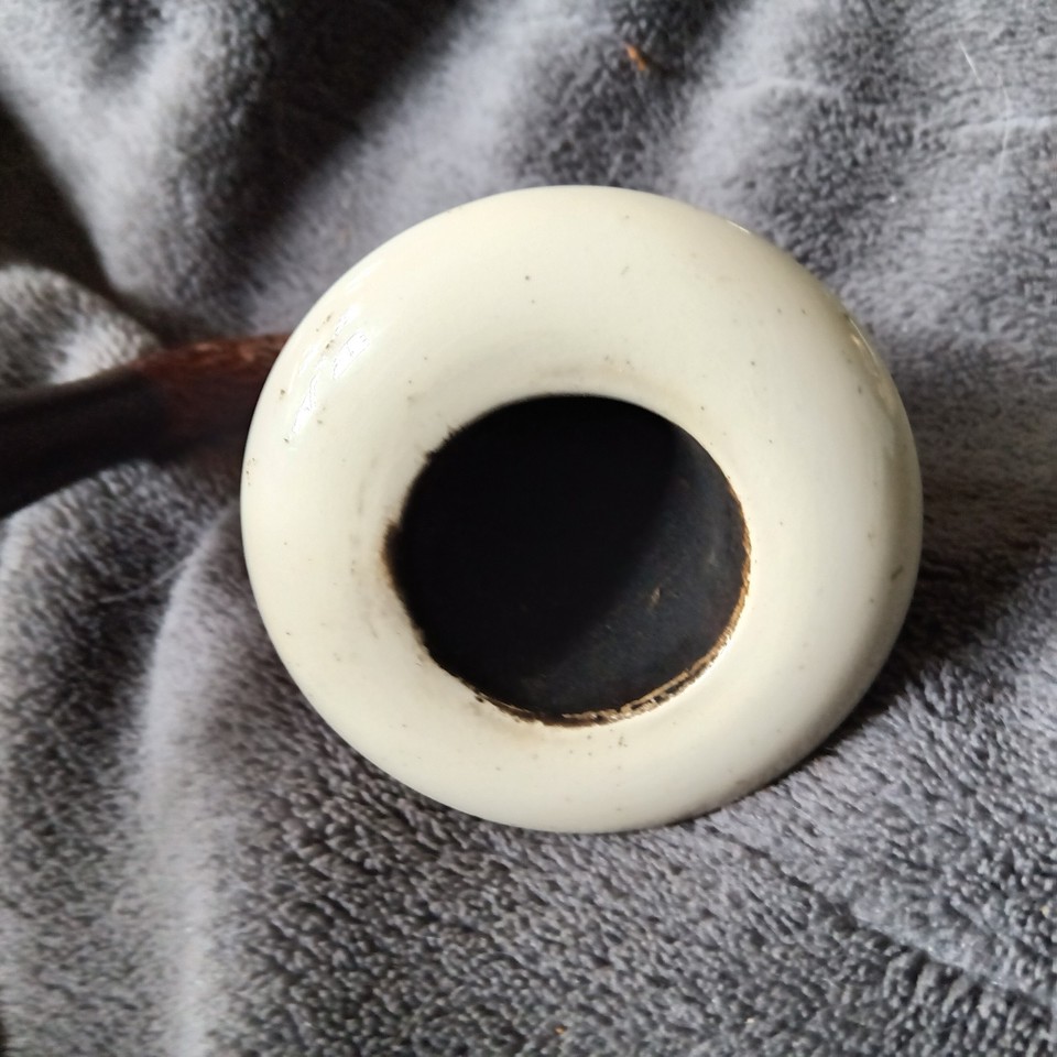 Vintage Carved Porcelain Insert Bowl Calabash Style Pipe Sherlock ...