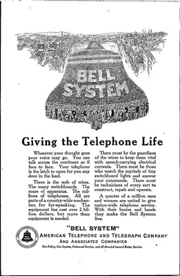 1924 Bell Telephone System Vintage Print Ad Utility Ephemera | eBay