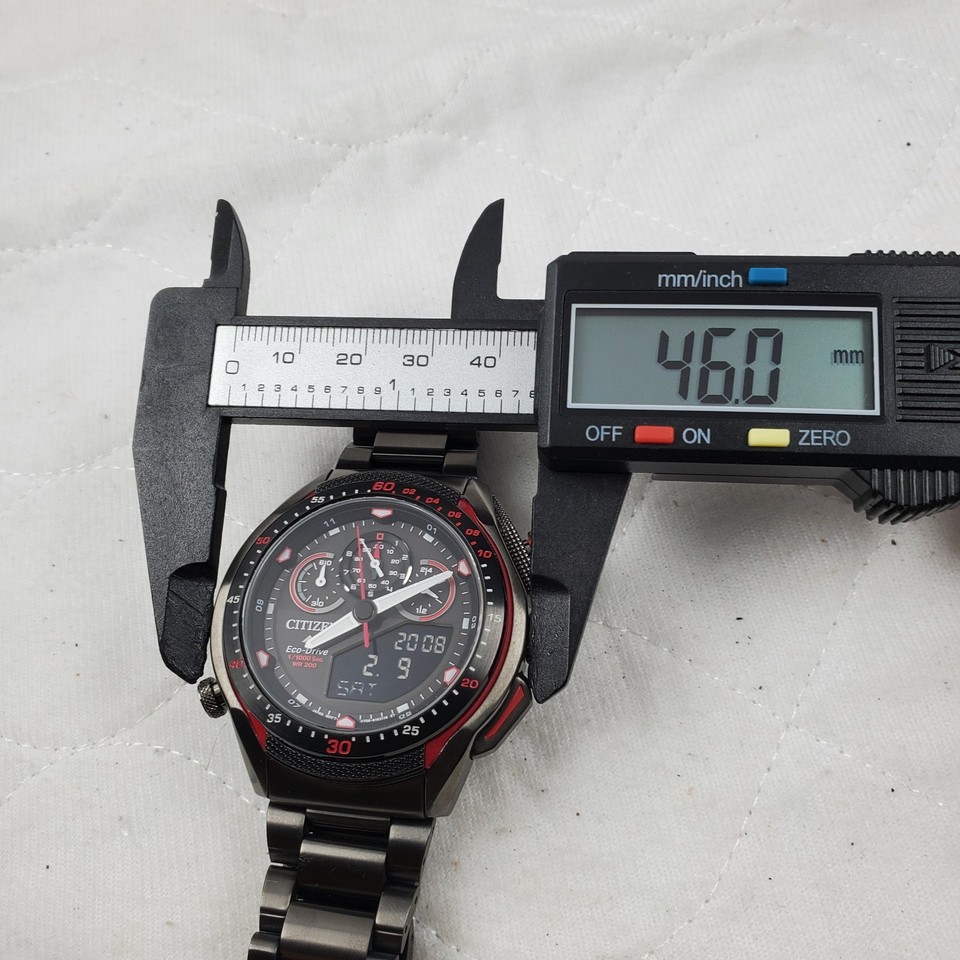 CITIZEN ECO-DRIVE PROMASTER SST JW0137-51E CHRONOGRAPH CALENDAR 46MM ...