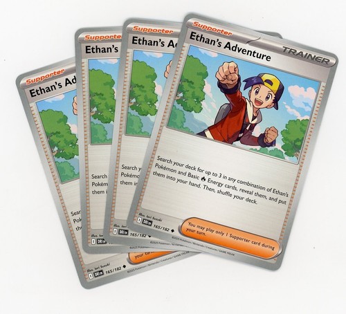 4x Ethan's Adventure 165/182 x4 - Destined Rivals - Pokemon TCG ...