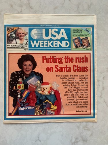 USA Weekend magazine, September 26-28, 1986, cover: Lillian Katz | eBay
