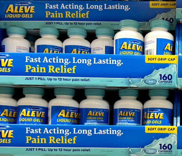 Aleve Pain-Fever Reducer NSAID 160 Liquid Gels ALL DAY STRONG 220mg EXP ...