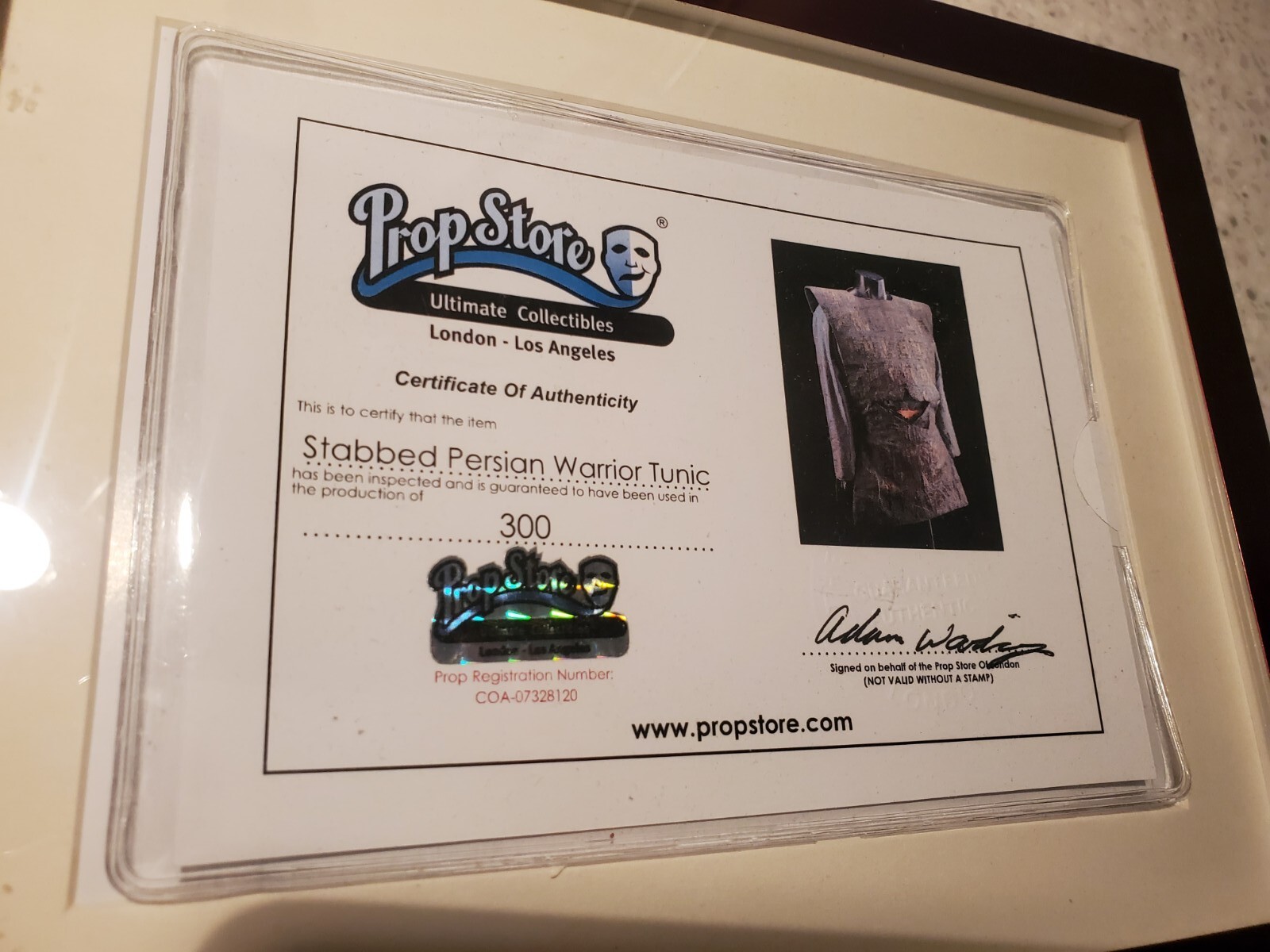 300 Movie Worn Tunic with stab wound and blood Prop with COA Gerard ...