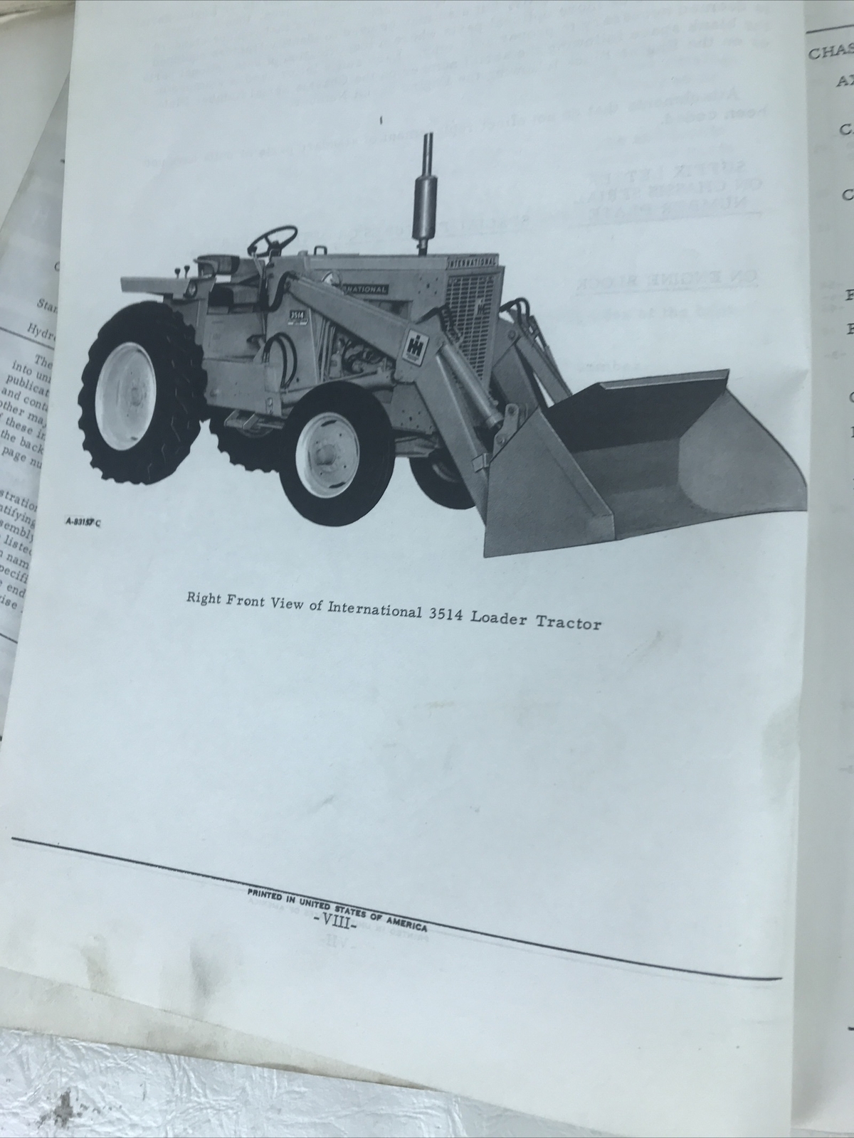 1968 IH International Harvester 3514 Loader Tractor Parts Catalog TC ...