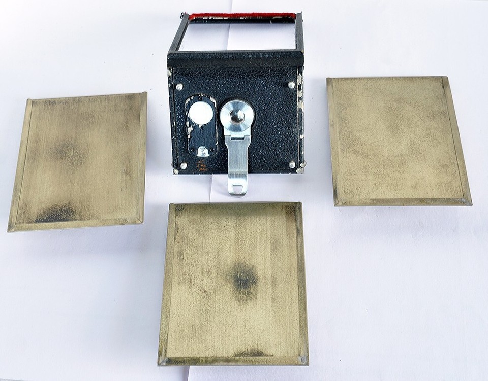 Rolleiflex & Rolleicord Cut Film Plate Adapter Back & 3 Plate Holders ...