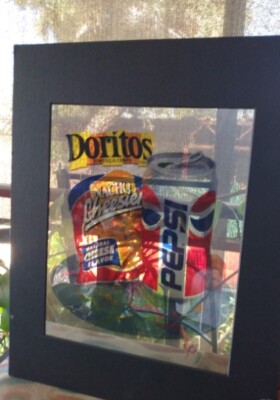 RARE Pepsi And Doritos TWO SIDED SIGN BLACK REVERSE Matted ( FREE ...