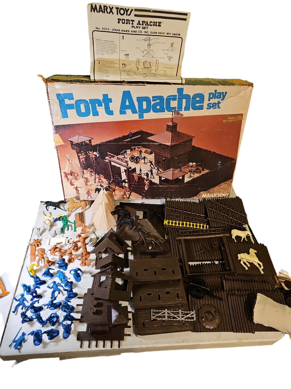 Vintage Marx Fort Apache Play Set In Original Box W/ Manual ...