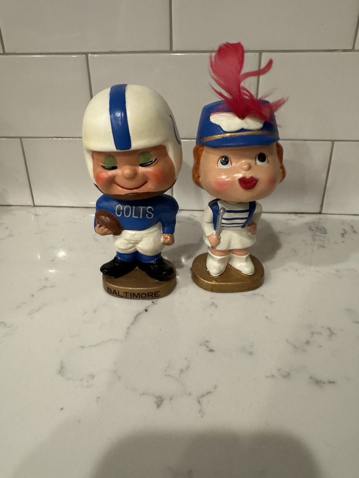 Vintage 1960s Baltimore Colts Kissing Pair Bobblehead Nodder | eBay