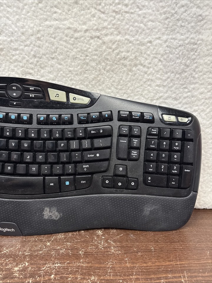 Logitech K350 Black Wave Wireless Keyboard No Unifying USB Receiver ...