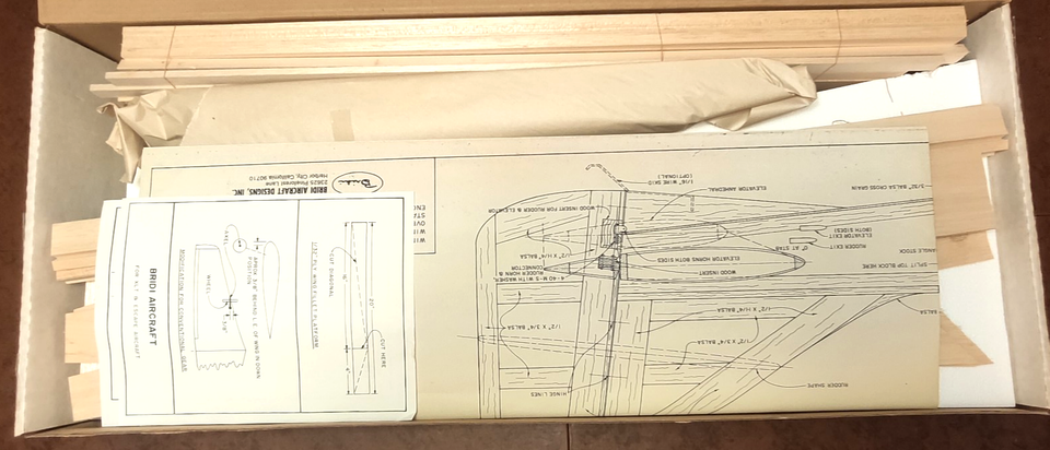 Vintage Bridi XLT Pattern AMA or Turnaround Balsa RC Model Airplane Kit ...