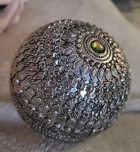 Large Decorative Orb Metal Embossed Ball Sphere Handcrafted | eBay