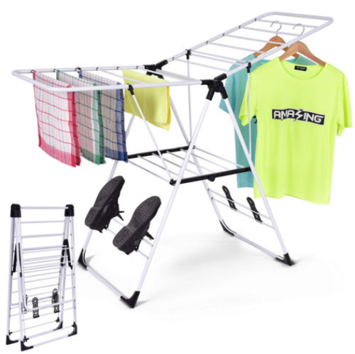 Costway Laundry Clothes Storage Drying Rack Portable Folding Hanger ...