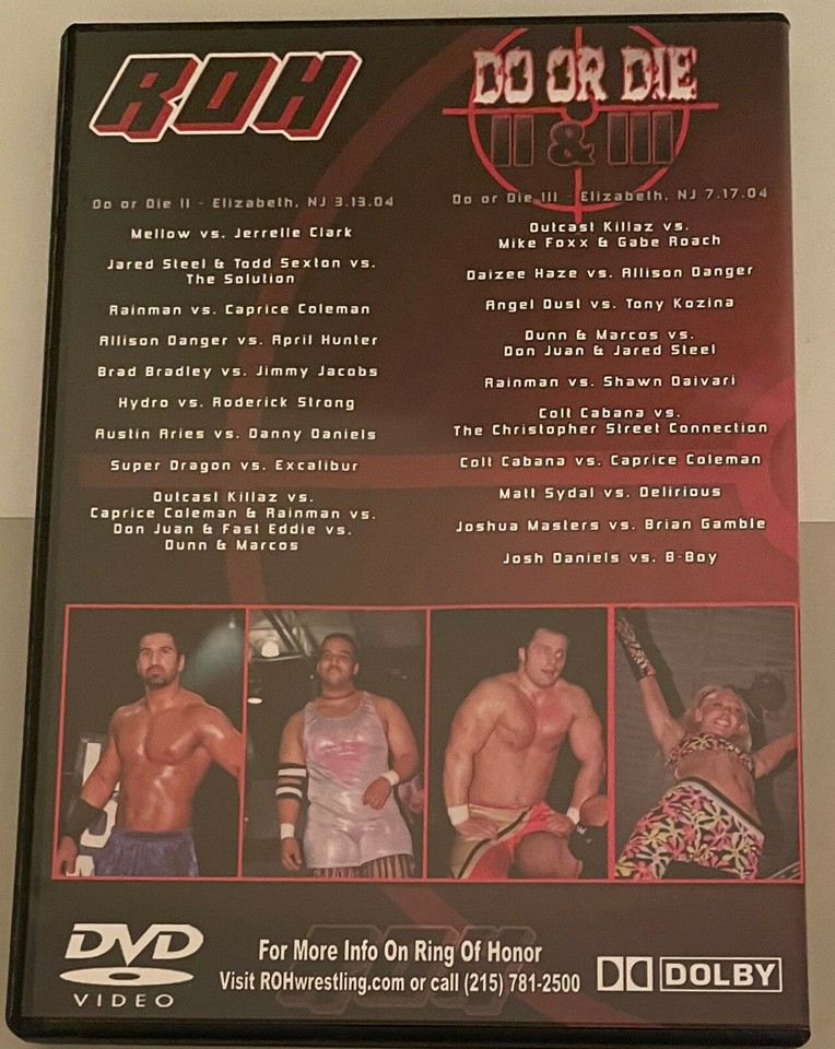 ROH Do Or Die II & III DVD Ring Of Honor WWE AEW NXT TNA PWG ECW | eBay